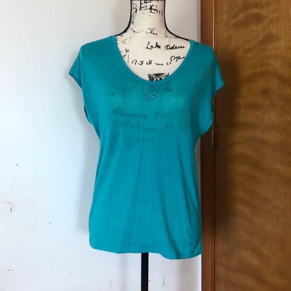 Nike | Tops | Nike Bluegreen Tshirt Wtransparent Nike Design | Poshmark